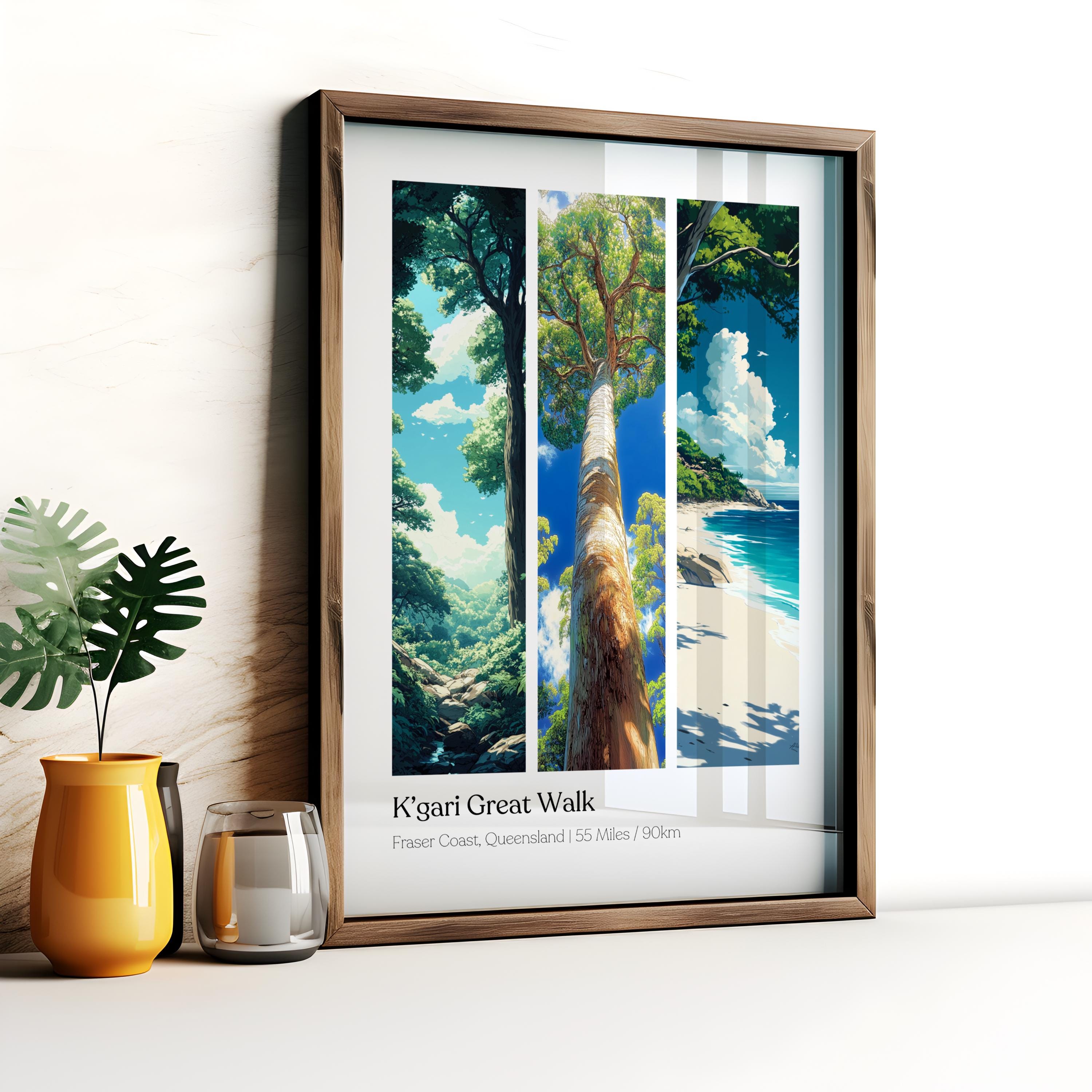 Fraser Island Print, K'gari Walk, Australian Landscape Poster - Etsy