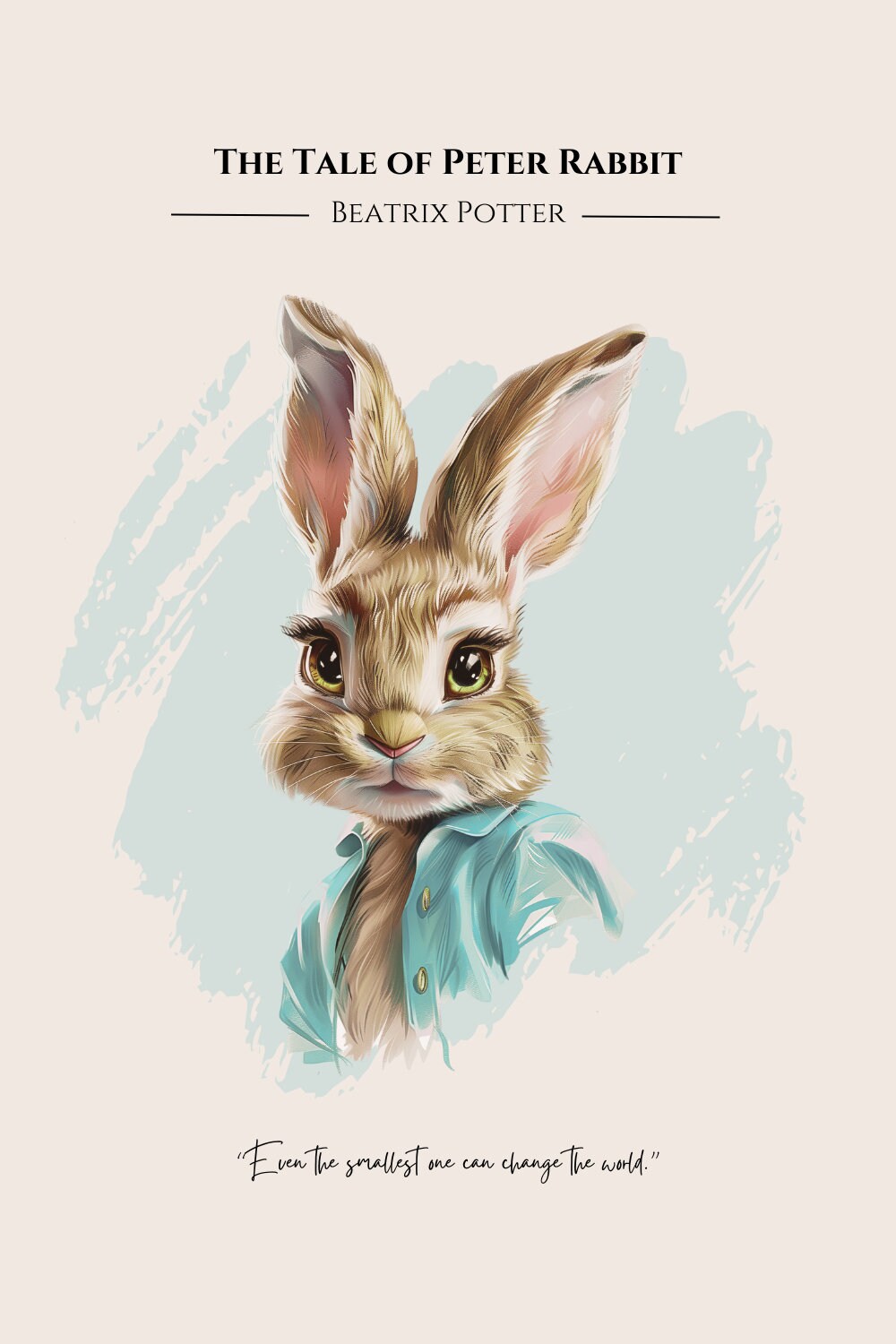 The Tale of Peter Rabbit Cartoon Poster, Peter Rabbit Nursery Decor ...