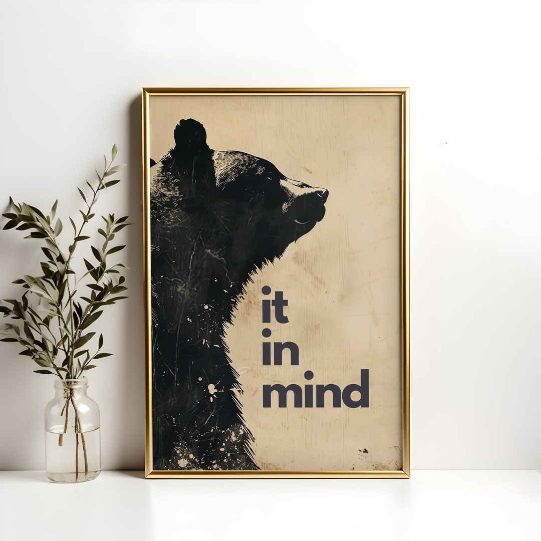 Bear It in Mind... | Funny Quote Poster, Black Bear Wall Art, Animal ...