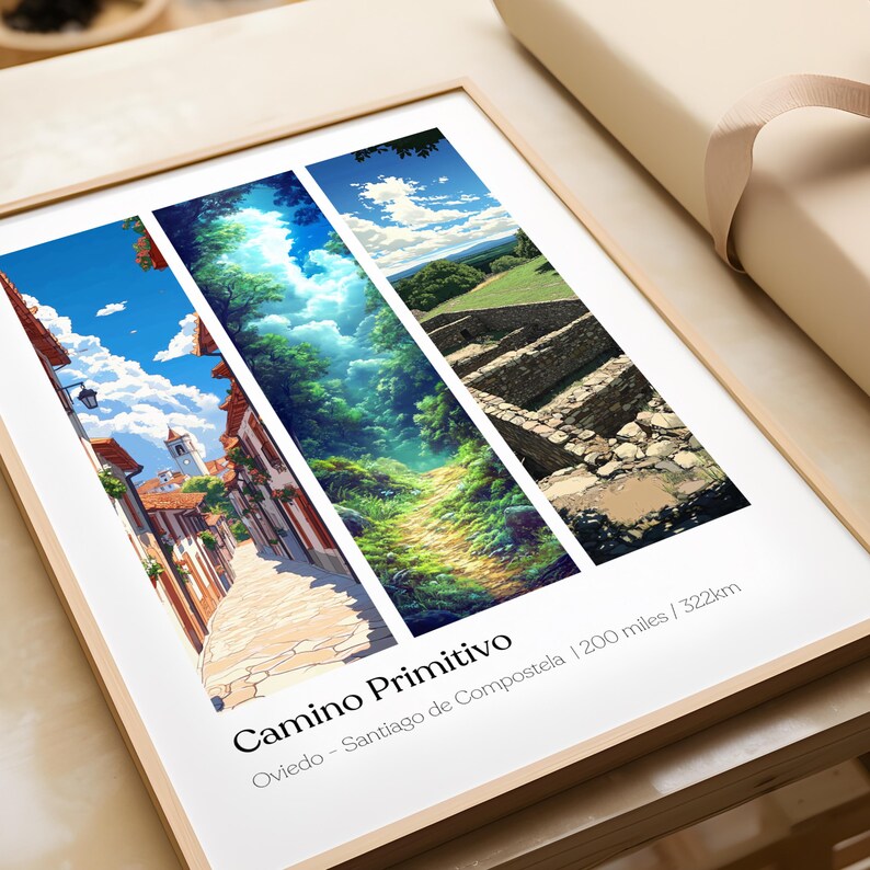 Camino Primitivo Poster: Way of St James Print - Etsy