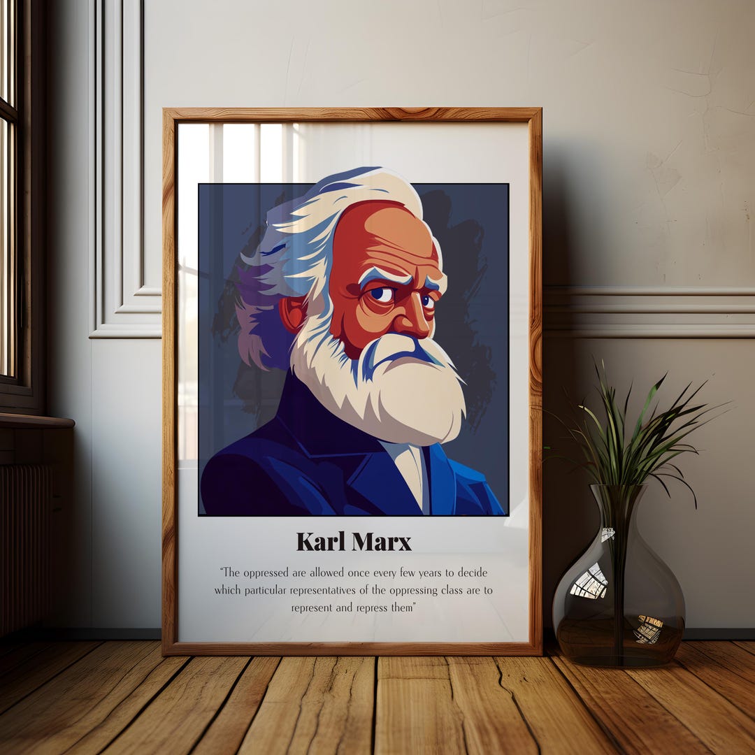 Karl Marx Quote Poster, Inspirational Quote Karl Marx Poster, Marxism ...