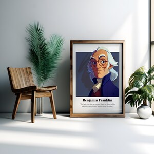Benjamin Franklin Quote Poster, Inspirational Quote Benjamin Franklin ...