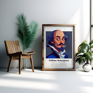 William Shakespeare Quote Poster, Inspirational Quote William ...