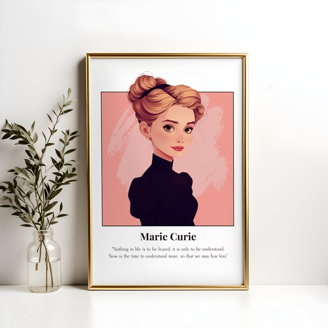 Marie Curie Quote Poster, Marie Curie Women in STEM, Female Empowerment ...