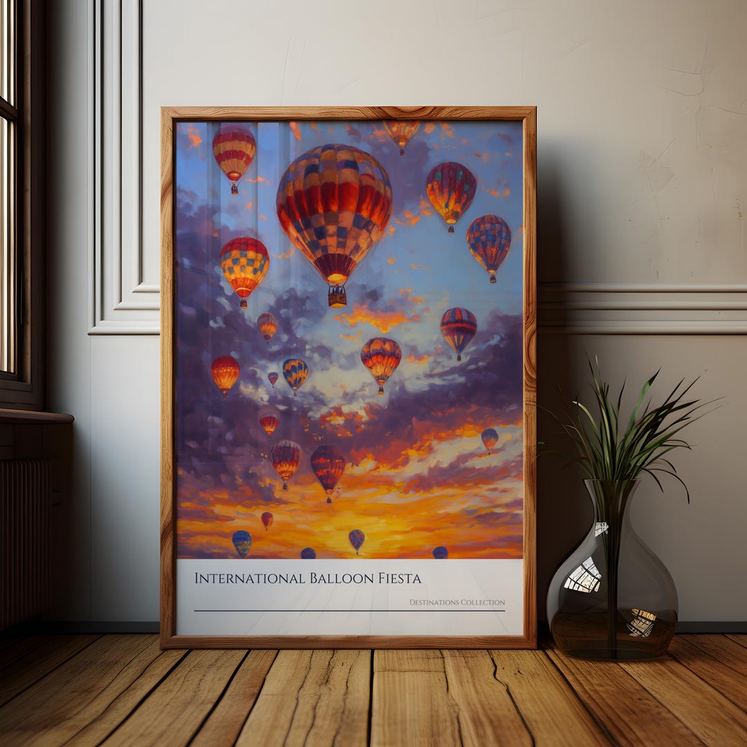 Albuquerque Balloon Fiesta Poster: New Mexico Travel Art Print - Etsy