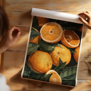 Oranges Poster | Citrus Fruit Wall Decor | Fresh and Juicy Oranges ...