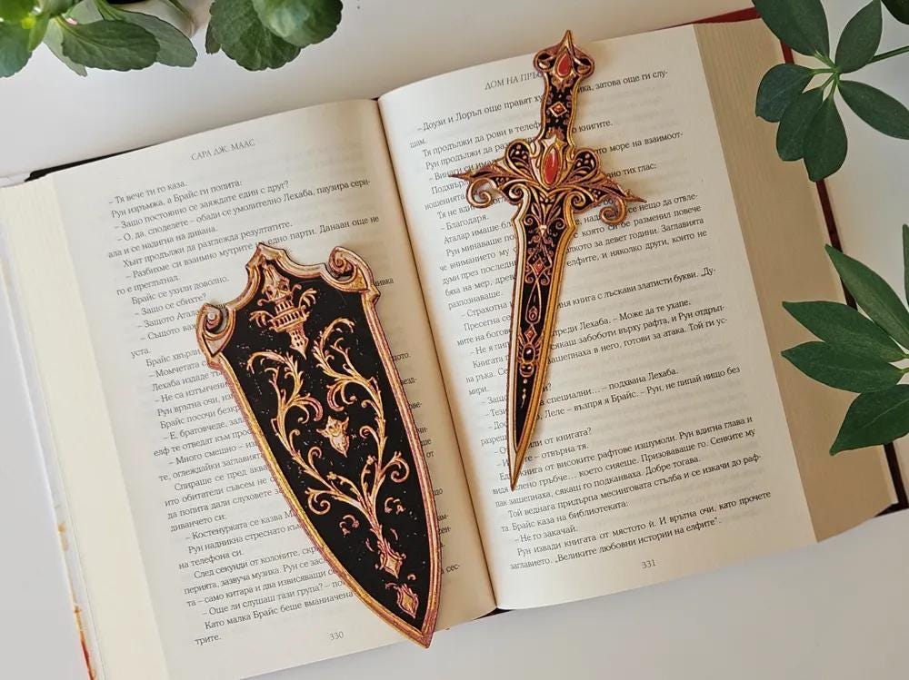 Sword and Shield 3D Printed Bookmark Set – Elegant and Unique Design ...