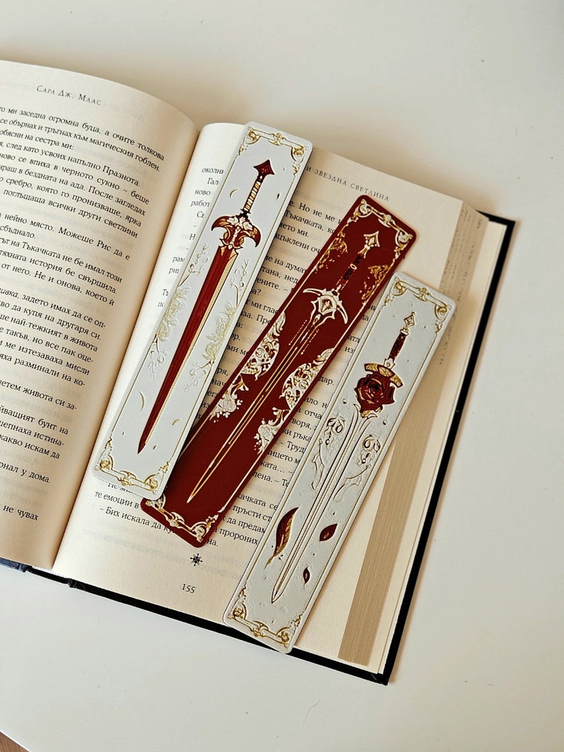 Elegant 3D Printed Sword Bookmarks Set Fantasy Themed, Intricate Design ...