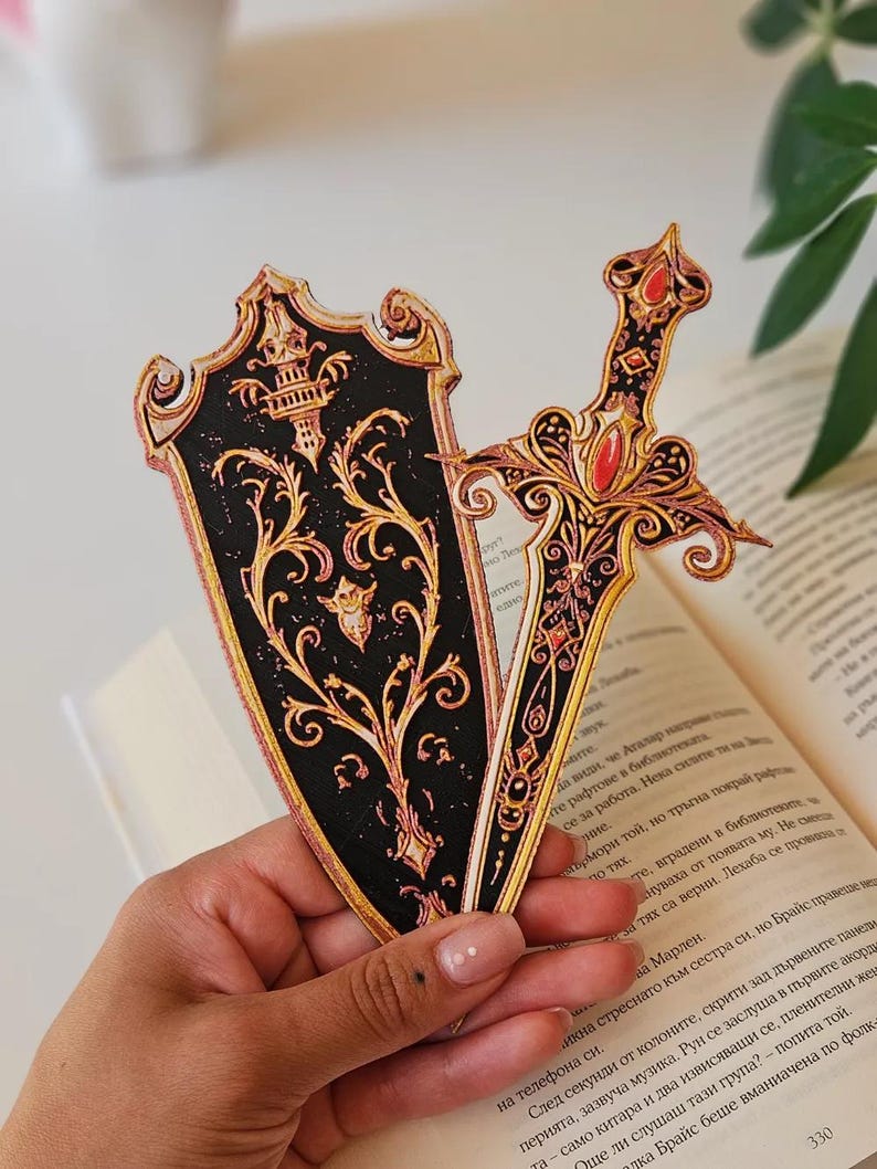 Sword and Shield 3D Printed Bookmark Set – Elegant and Unique Design ...