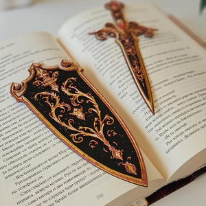 Sword and Shield 3D Printed Bookmark Set – Elegant and Unique Design ...