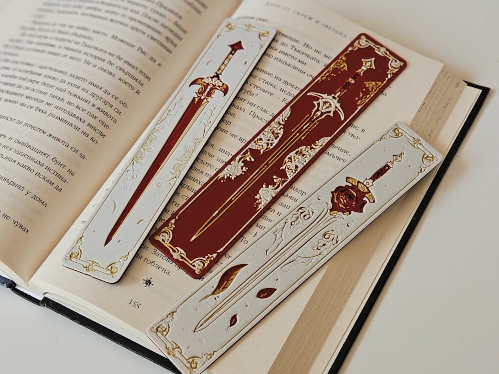 Elegant 3D Printed Sword Bookmarks Set Fantasy Themed, Intricate Design ...