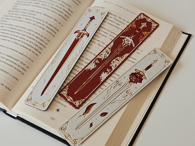 Elegant 3D Printed Sword Bookmarks Set - Fantasy Themed, Intricate ...
