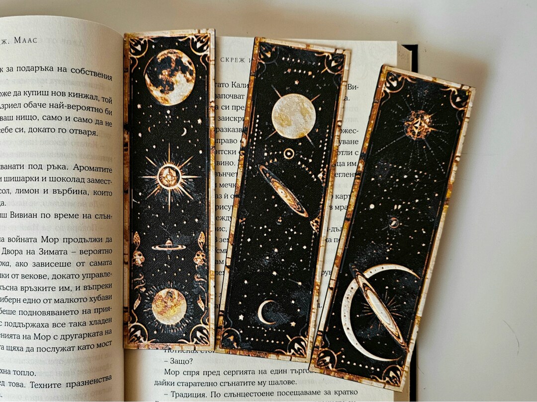 3D Printed Galactic Bookmark Set: Cosmic Reader Gift - Etsy