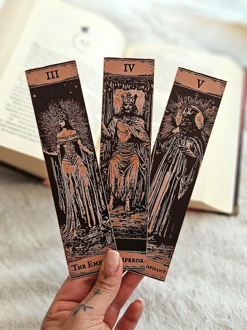 3D Printed Tarot Bookmarks – the Empress + the Emperor + the Hierophant ...