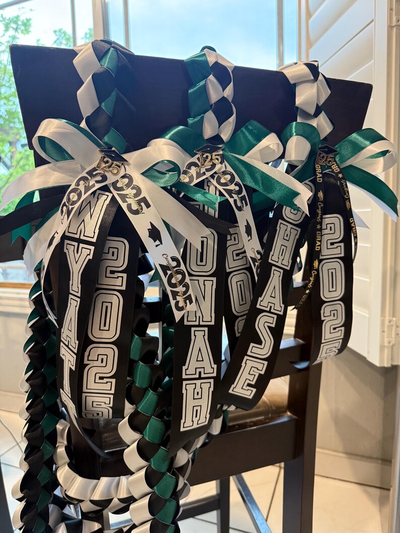 Custom Made Leis in the School Colors. Add in Numbers, Letters or Bills ...