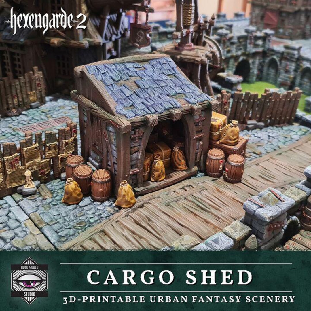 Tired World Cargo Shed - 3D Printed Tabletop Fantasy Scenery - Etsy