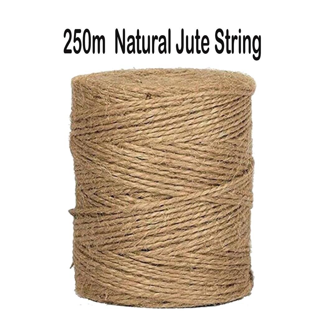 1 to 250m Natural Brown Jute Thread Rustic Hessian Twine String Hemp ...