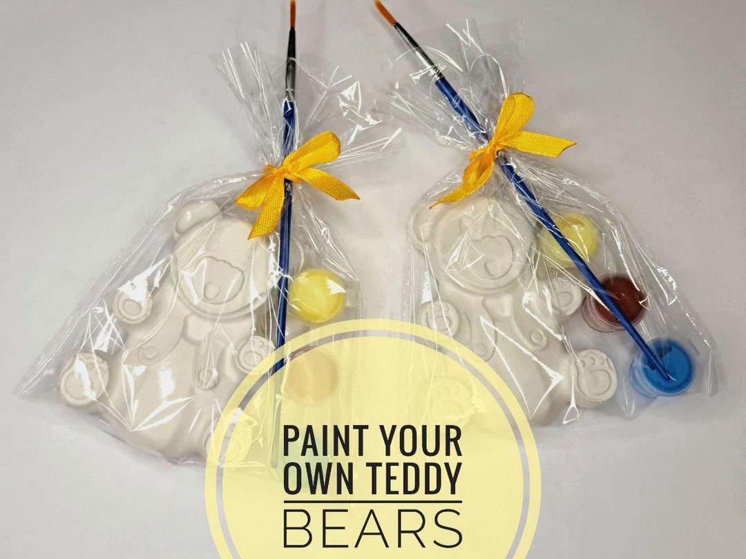 Paint Your Own Teddy Bear -teddy Bears Paint Party Favor Kits -birthday ...