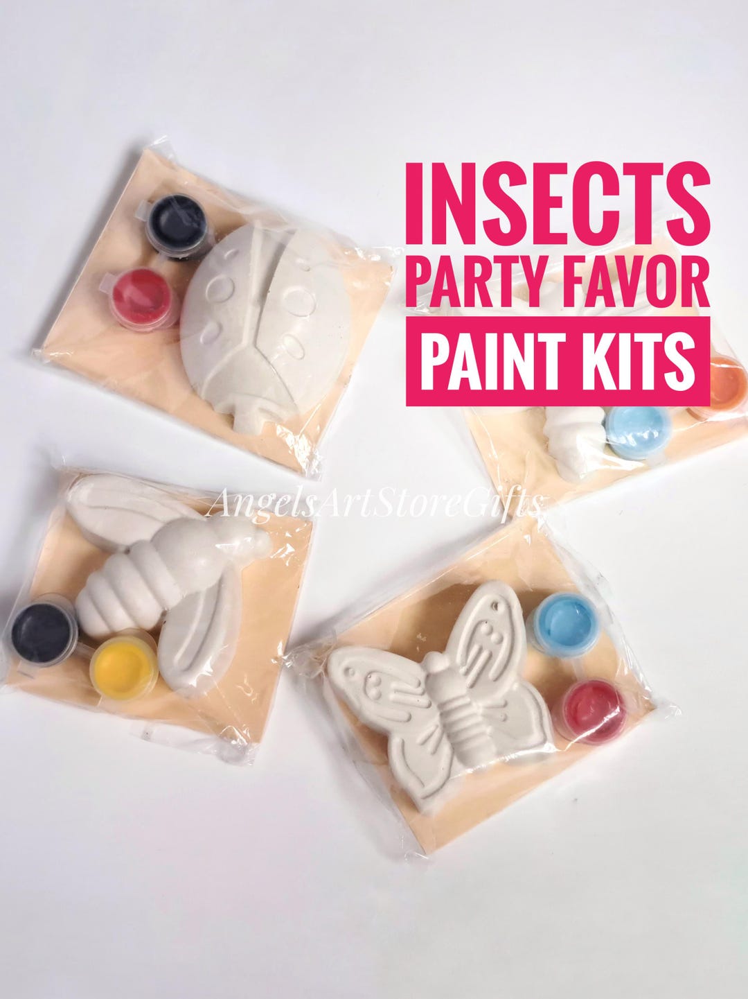 DIY Insects Craft Kit for Kids -paint Your Own Butterfly, Ladybug, Bee ...