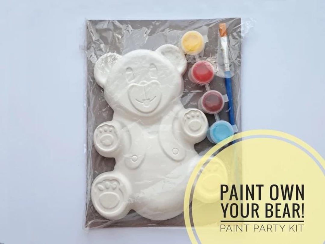 Teddy Bear Plaster Paint Kit -paint Your Own Teddy Bear -bears Craft ...