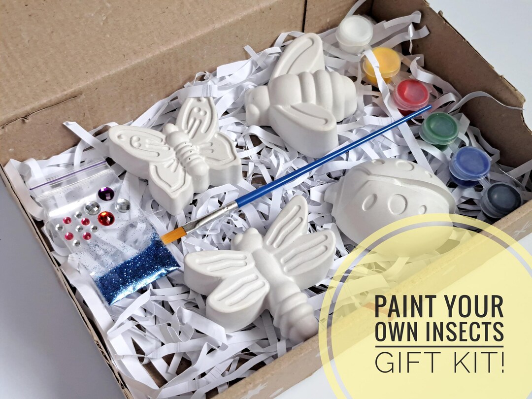 Insects Plaster Craft Kit for Kids -paint Your Own Butterfly, Ladybug ...