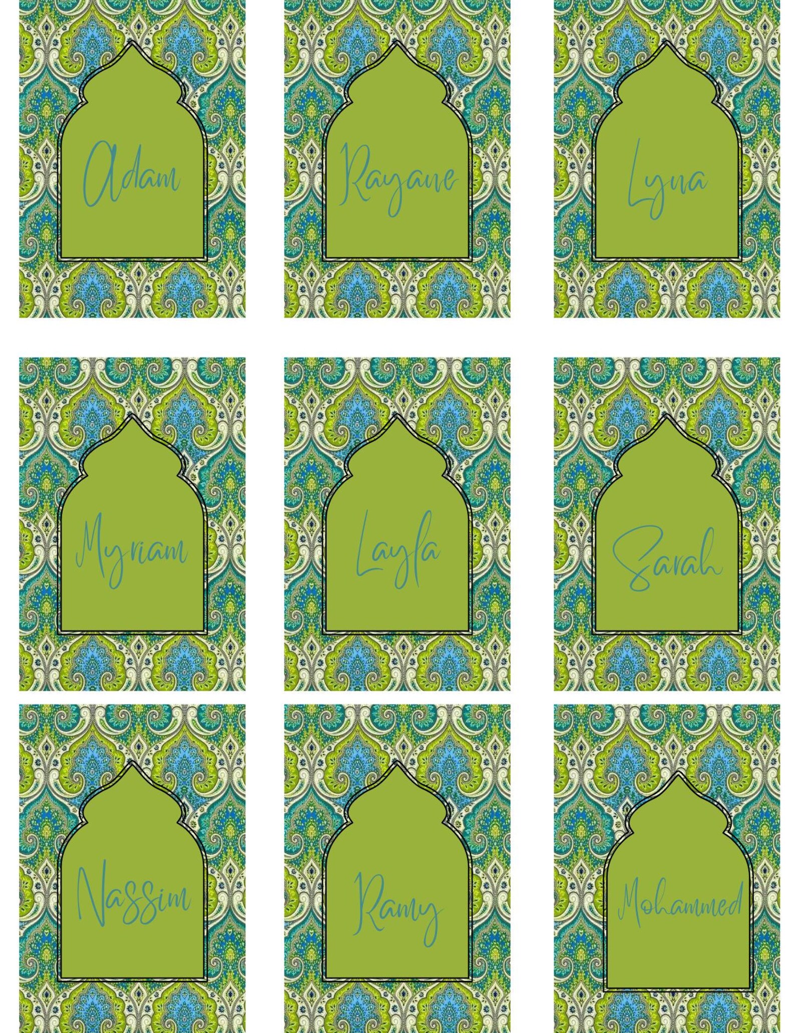 Muslim Wedding Menu Template /arabic Menu Template/ Ramadan Menu ...