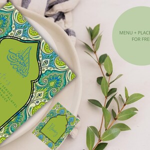 Muslim Wedding Menu Template /arabic Menu Template/ Ramadan Menu ...