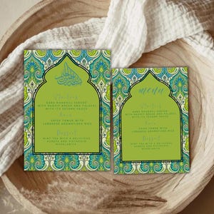 Muslim Wedding Menu Template /arabic Menu Template/ Ramadan Menu ...
