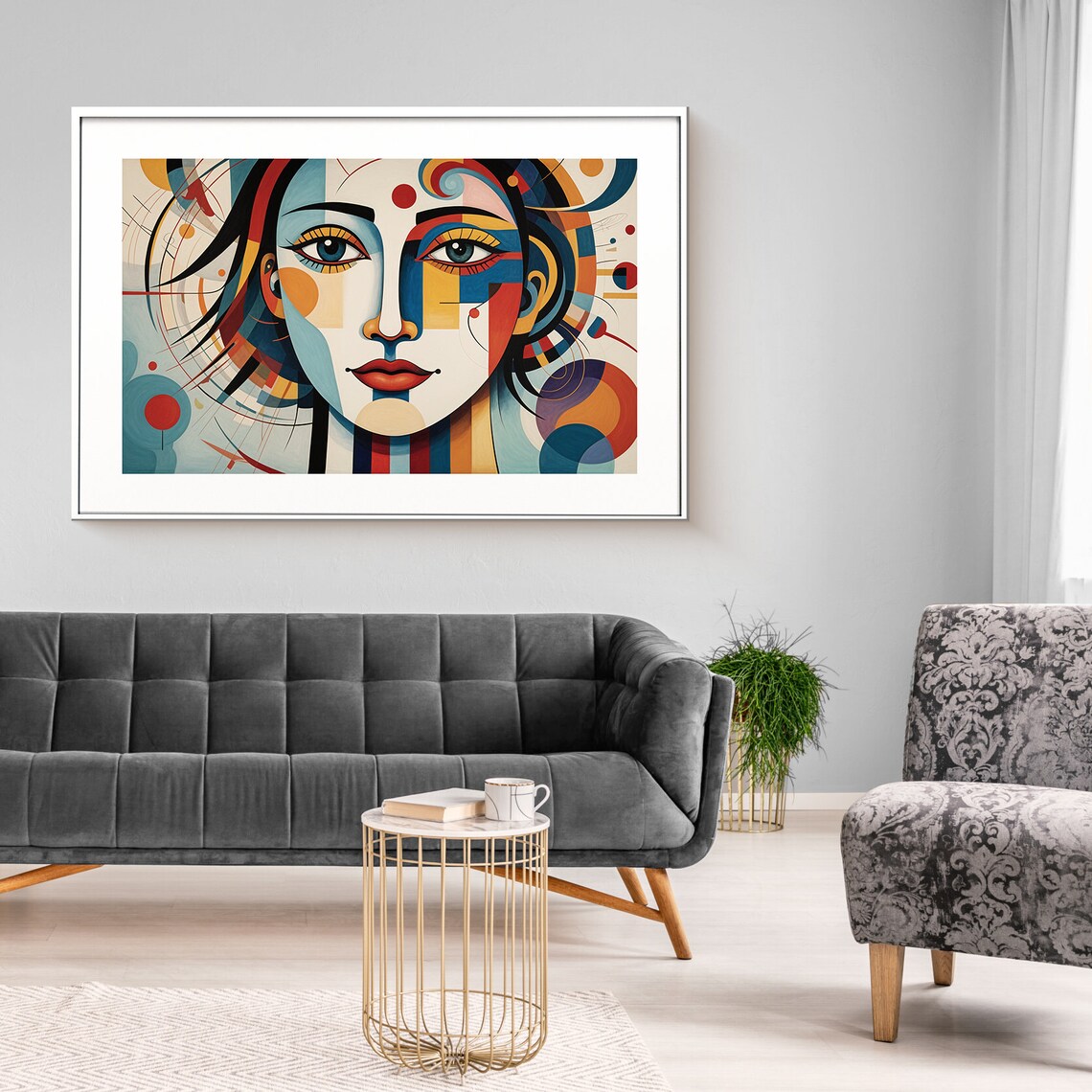 Soulful Symmetry Bold Colorful Abstract Wall Art Print, Multicolor Art ...