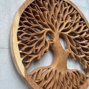 Elegant Hand-carved Tree of Life Wall Hanging – Embrace Nature’s Beauty ...