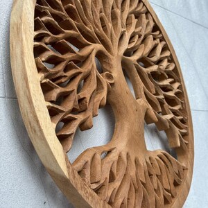 Elegant Hand-carved Tree of Life Wall Hanging – Embrace Nature’s Beauty ...