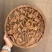 Gorgeous Hand-carved Rose Wooden Art - Detailed Floral Design for ...