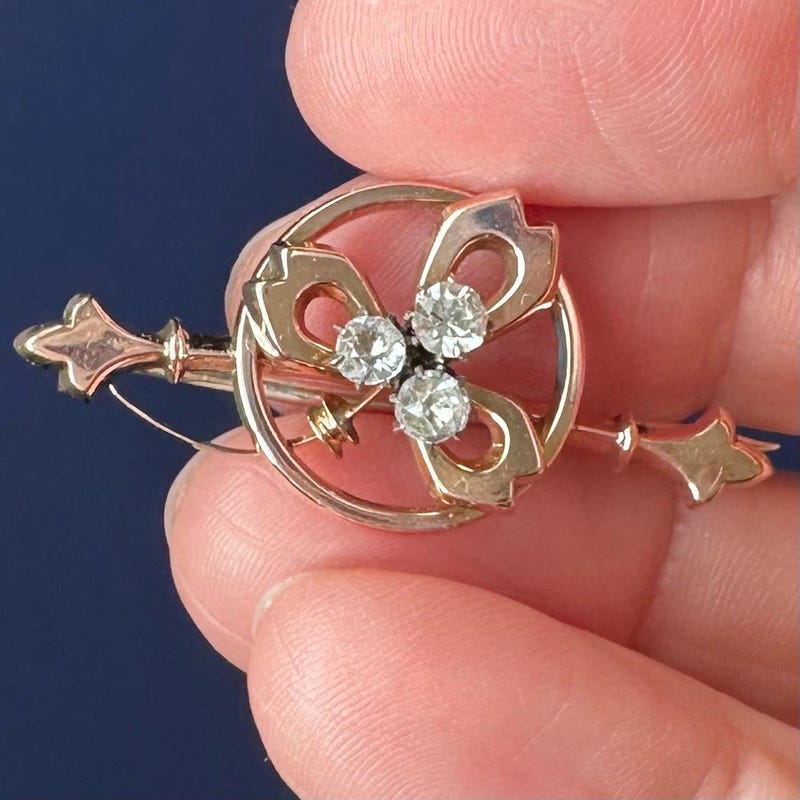 Antique 9 K Gold Brooches - Etsy