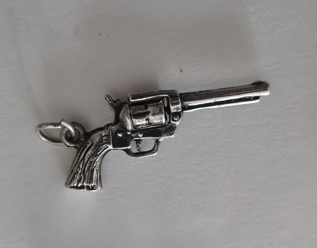 A Sterling Silver Western Colt Gun Charm - Etsy