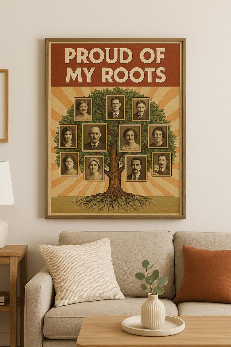 Family Tree Printable | Ancestry Wall Art | Genealogy Chart | Heritage ...