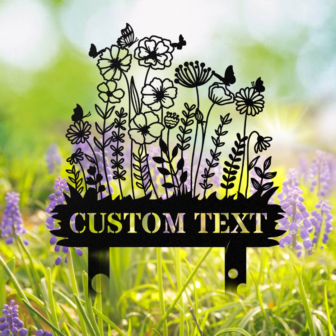 Personalized Gardener Name Signs, Custom Garden Sign With Stake, Flower ...