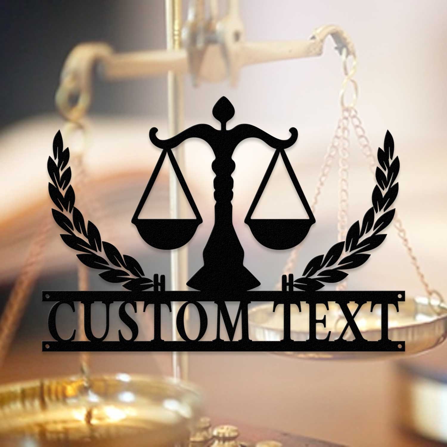 Personalized Lawyer Gift, Custom Scales of Justice Metal Wall Art With ...