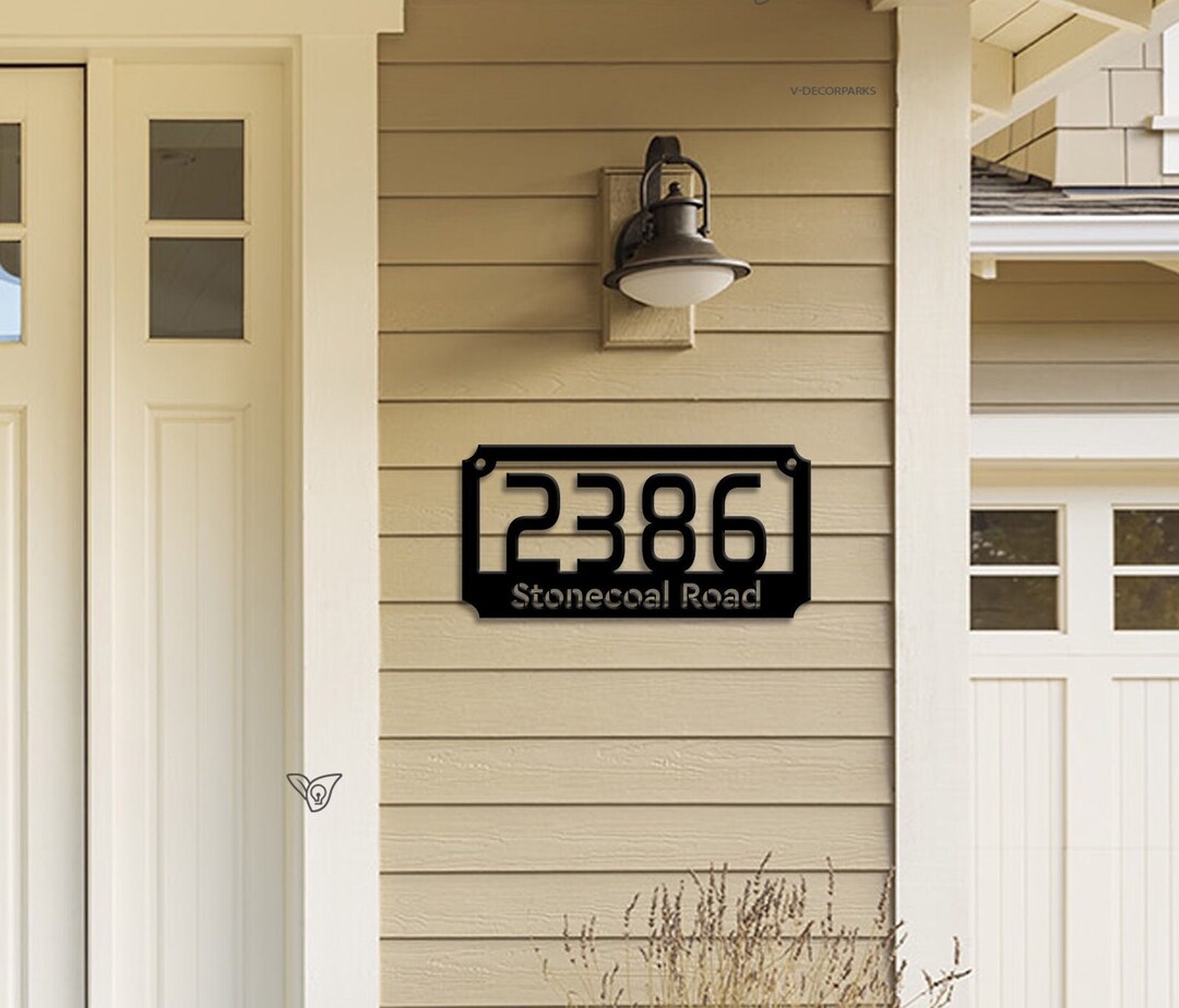 Vertical Address Plaque,custom Metal Powder Coated Address Sign,heavy ...