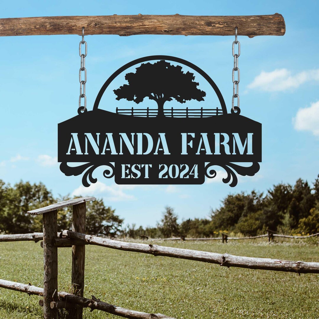 Custom Entryway Sign, Metal Farm Signs, Custom Farm Signs, Ranch Signs ...