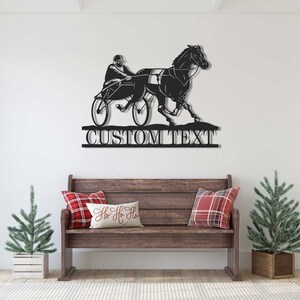 Harness Racing Metal Sign, Personalized Horse Sign, Custom Harness ...