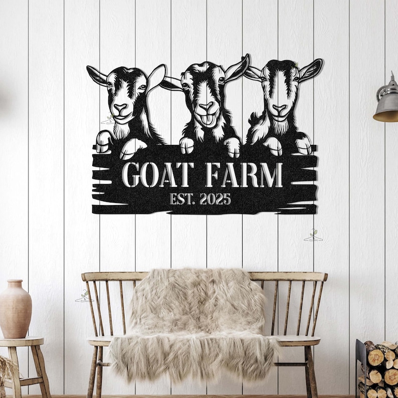 Personalized Goat Farm Sign, Custom Goat Ranch Farm Signs, Large ...