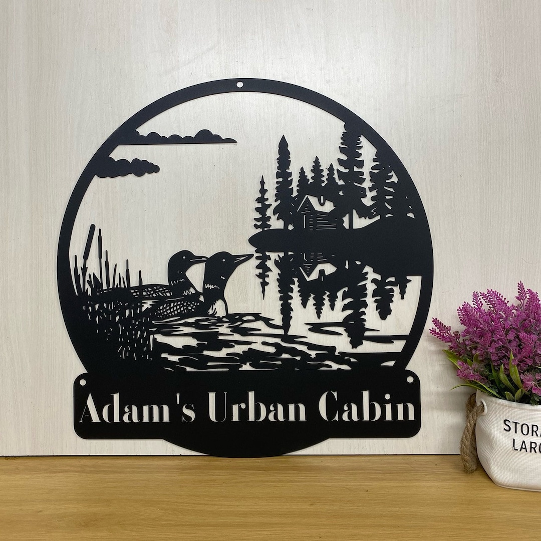 Lake Loon Metal Sign Personalized,loon Duck Sign,lake House Decor ...