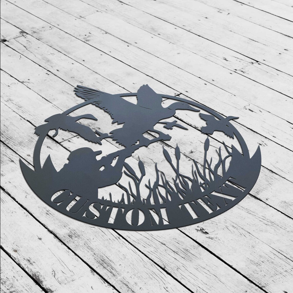 Custom Duck Hunting Metal Wall Art Personalized Hunter Name Sign Home ...