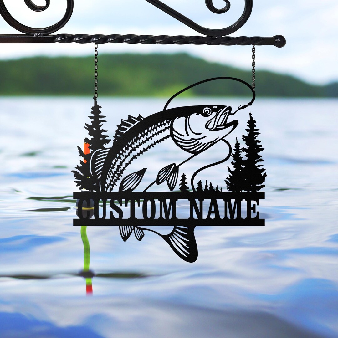 Personalized Trout Fishing Metal Wall Art,char Fishing Gift for Men ...