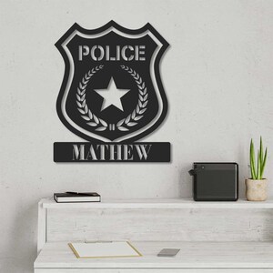 Police Sign for Home,metal Police Wall Art Personalized,police Officer ...
