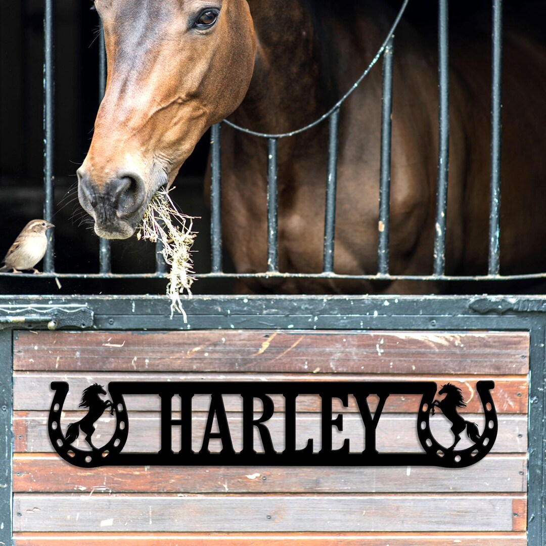 Custom Horse Stall Name Plate Horse Name Plate Stable Sign Horse Farm ...