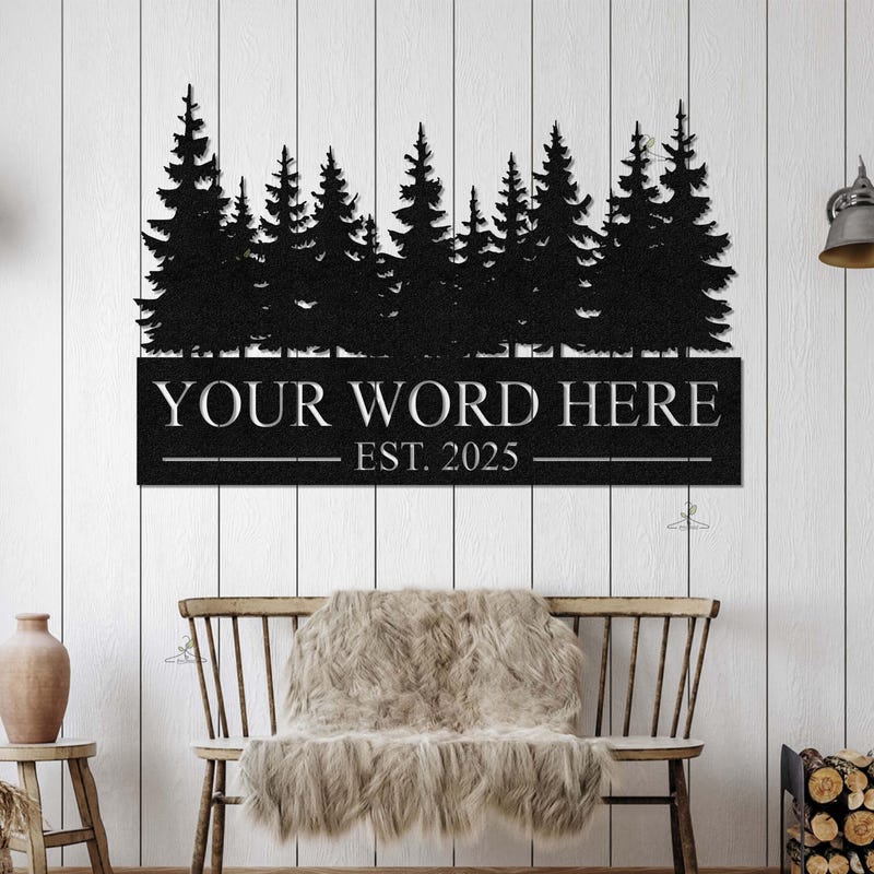Pine Tree Sign - Etsy