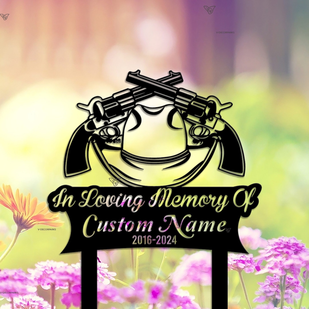 Personalized Cowboy Memorial Stake, Cowboy Sympathy Gift, Memorial ...