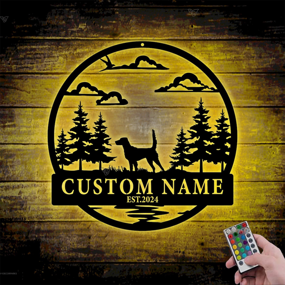 Custom Dog Decor Metal Dog Sign Dog Lovers Wall Art Indoor Outdoor Home ...