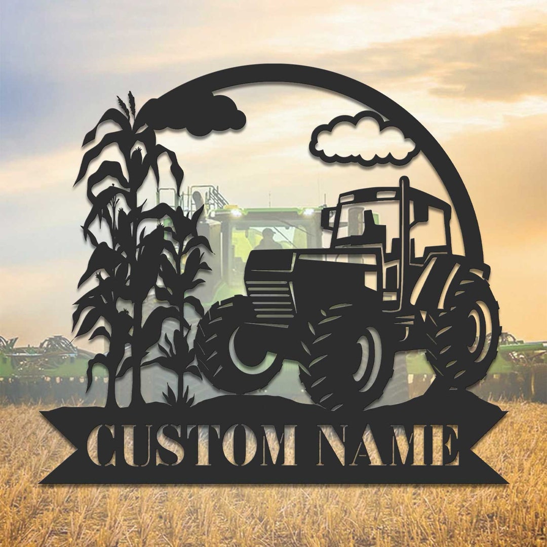 Custom Tractor Driver Metal Wall Art, Tractor, Personalized Farm ...